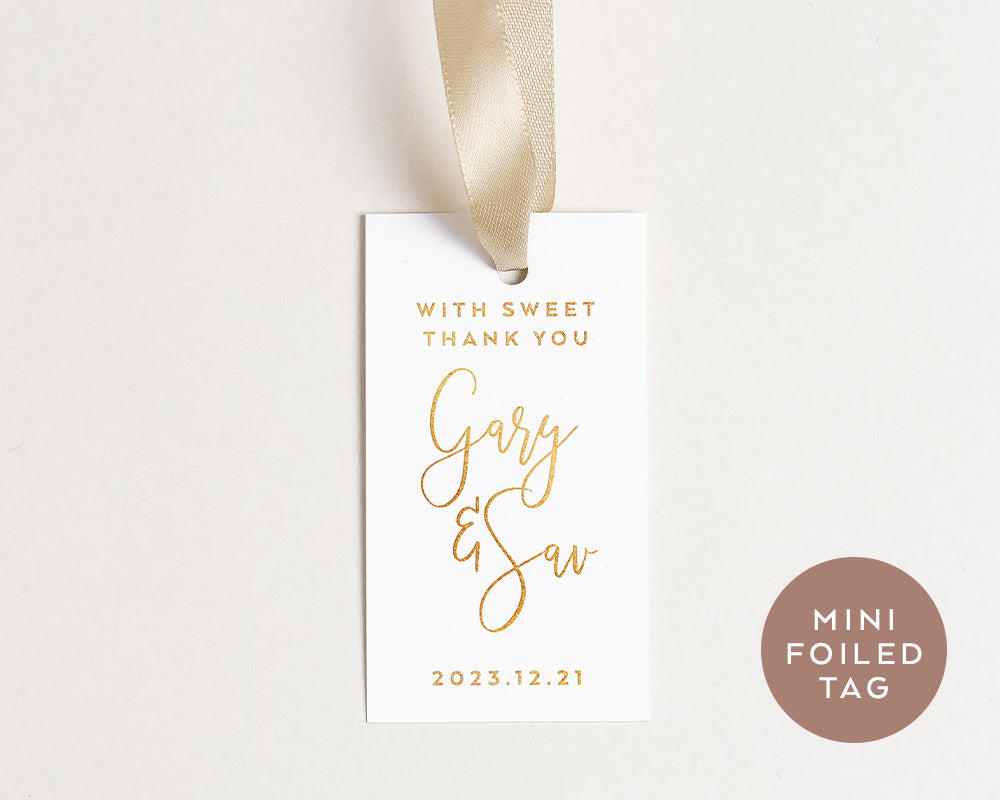 Wedding Thank You Gift Tags Formal Crown French Inspired Editable