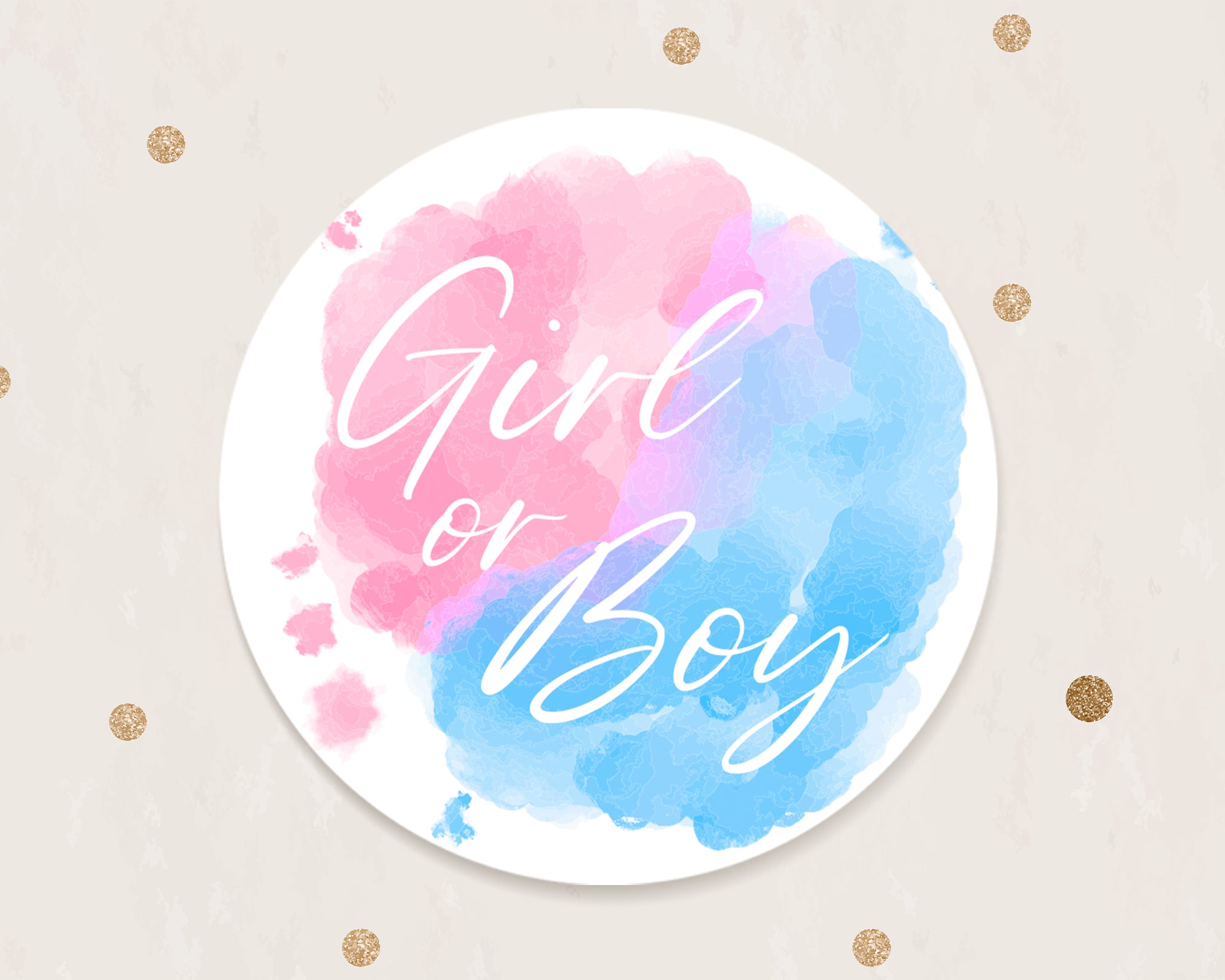 Baby Gender Reveal Party Stickers Girl or Boy? - Pantry Envy